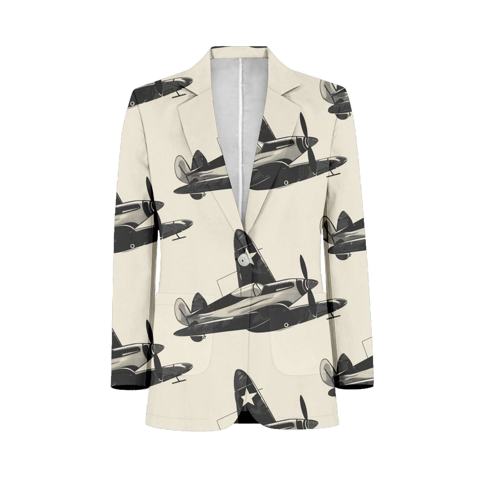 Cloud Airplane Pattern Customized Men's Suits full man Shawl Collar ...
