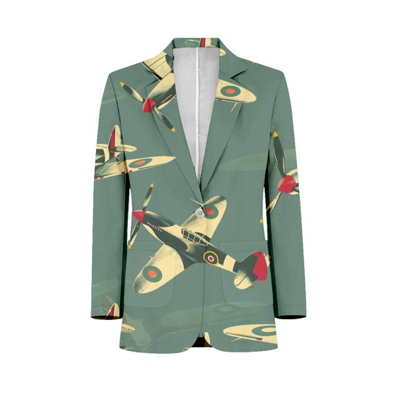Cloud Airplane Pattern Men Blazers Slim Clothing Summer Jacket Man ...