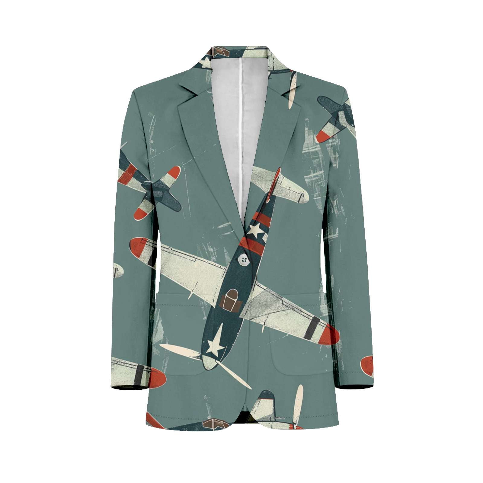 Cloud Airplane Pattern Men Blazers Slim Clothing Summer Jacket Man ...