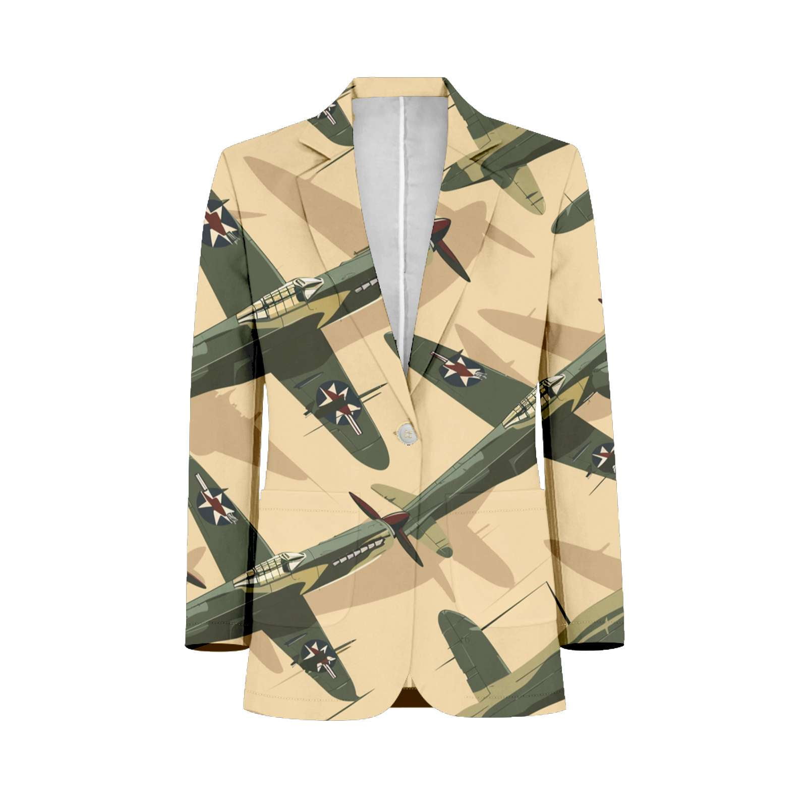 Cloud Airplane Pattern Mens Suits Shawl Collar Slim Fit Suit Mens Groom ...