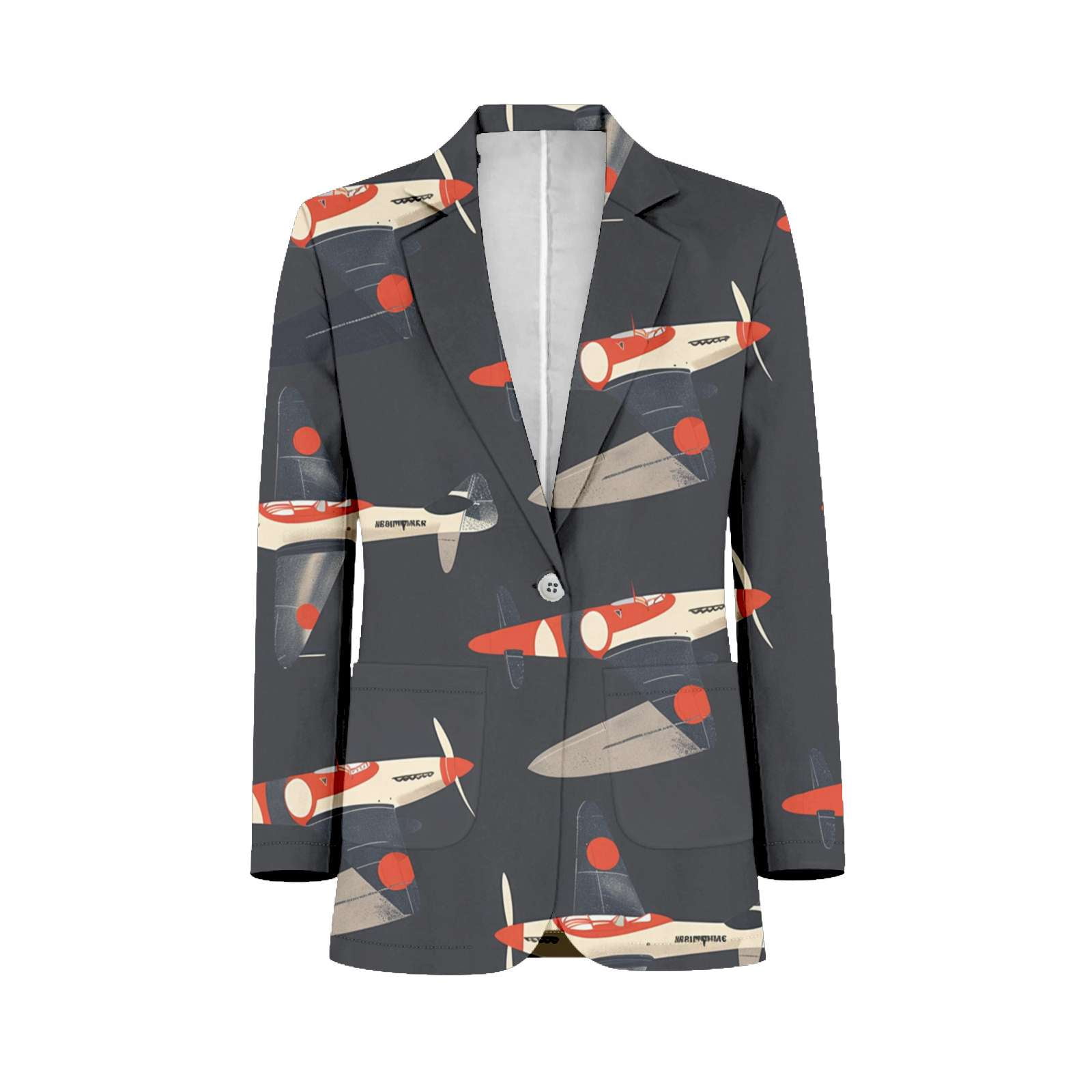 Cloud Airplane Pattern Mens Suits Shawl Collar Slim Fit Suit Mens Groom ...