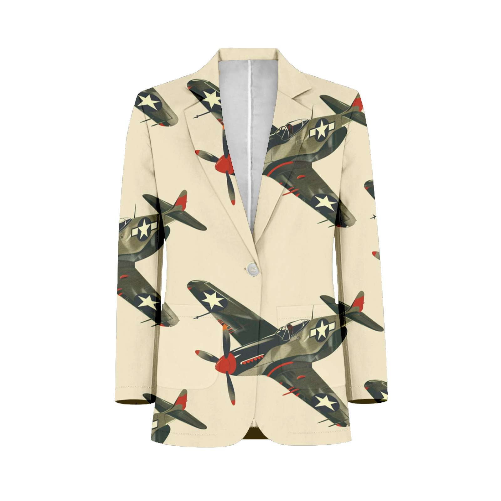 Cloud Airplane Pattern Mens Suits Shawl Collar Slim Fit Suit Mens Groom ...