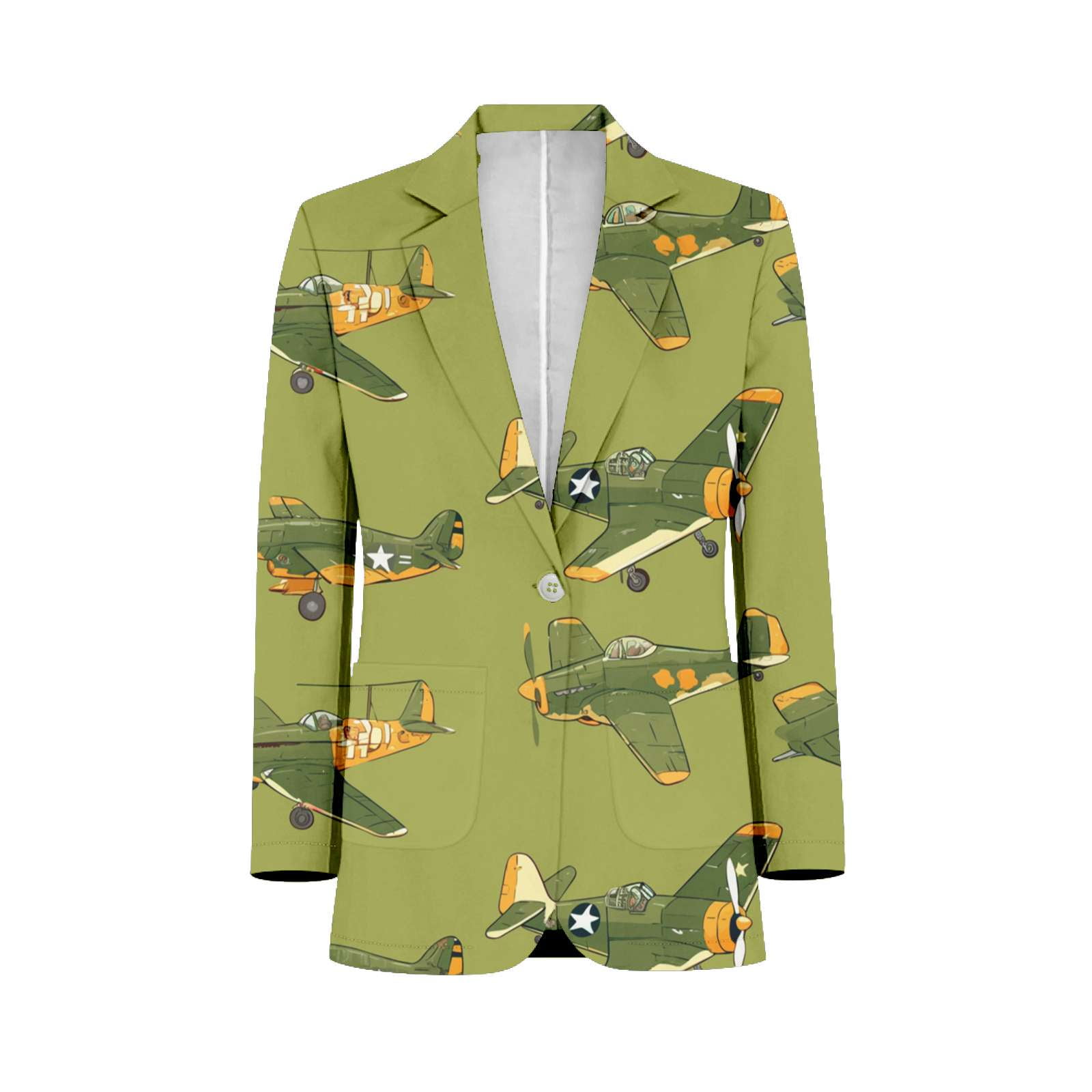 Cloud Airplane Pattern Mens Suits Shawl Collar Slim Fit Suit Mens Groom ...