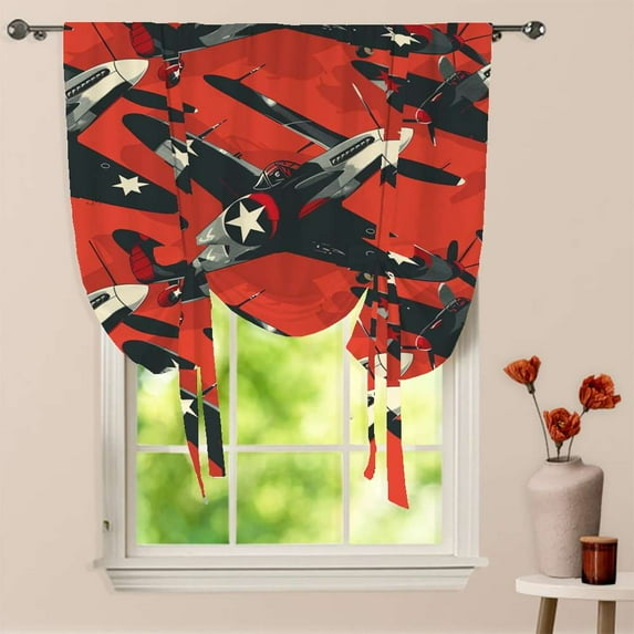 Cloud Airplane Pattern Window Curtain for Living Room Roman Curtain ...