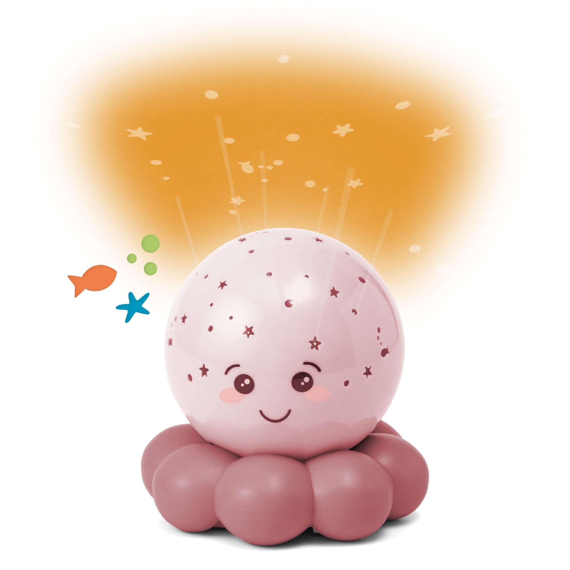 Cloud B Twinkles To Go Octo Projector Nightlight Toy - Pink - Walmart.com
