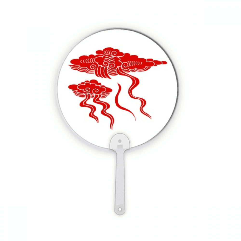 Cloud Beautiful Innovation Prosperity Plastic Round Handheld Fan ...