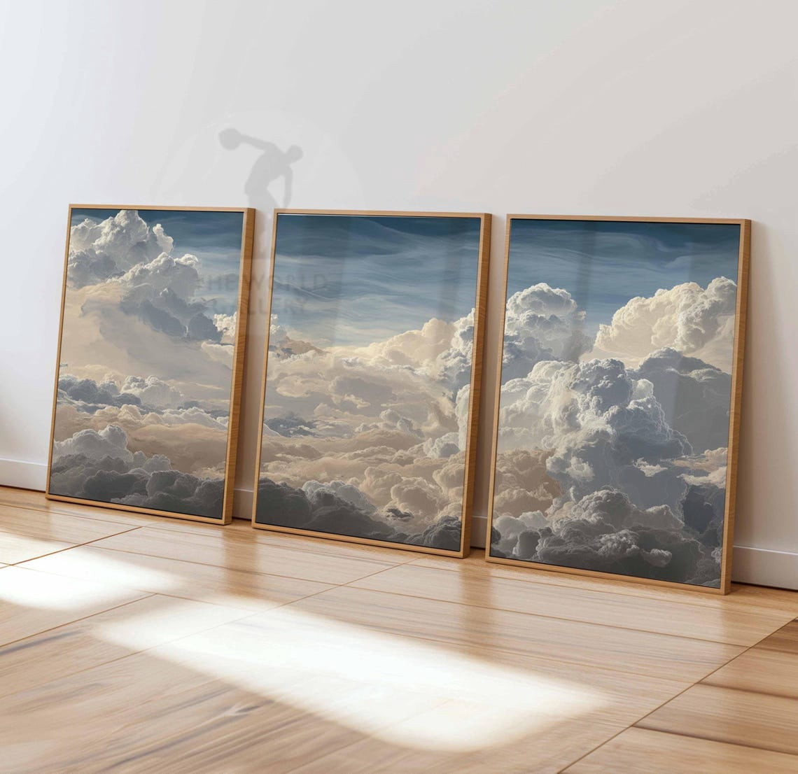 Cloud Beige Sky Vintage Wall Art Set 3 Unframed Paper Print 8x12 ...