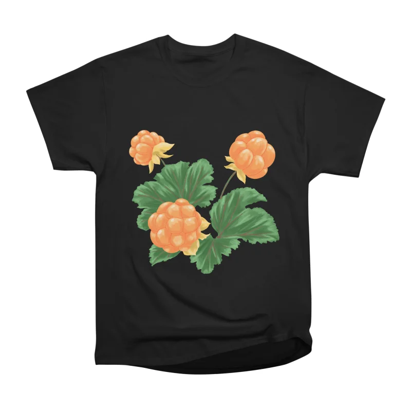 Cloud Berry Botanical Painting Nordic Wild Berry Illustration T-Shirt ...