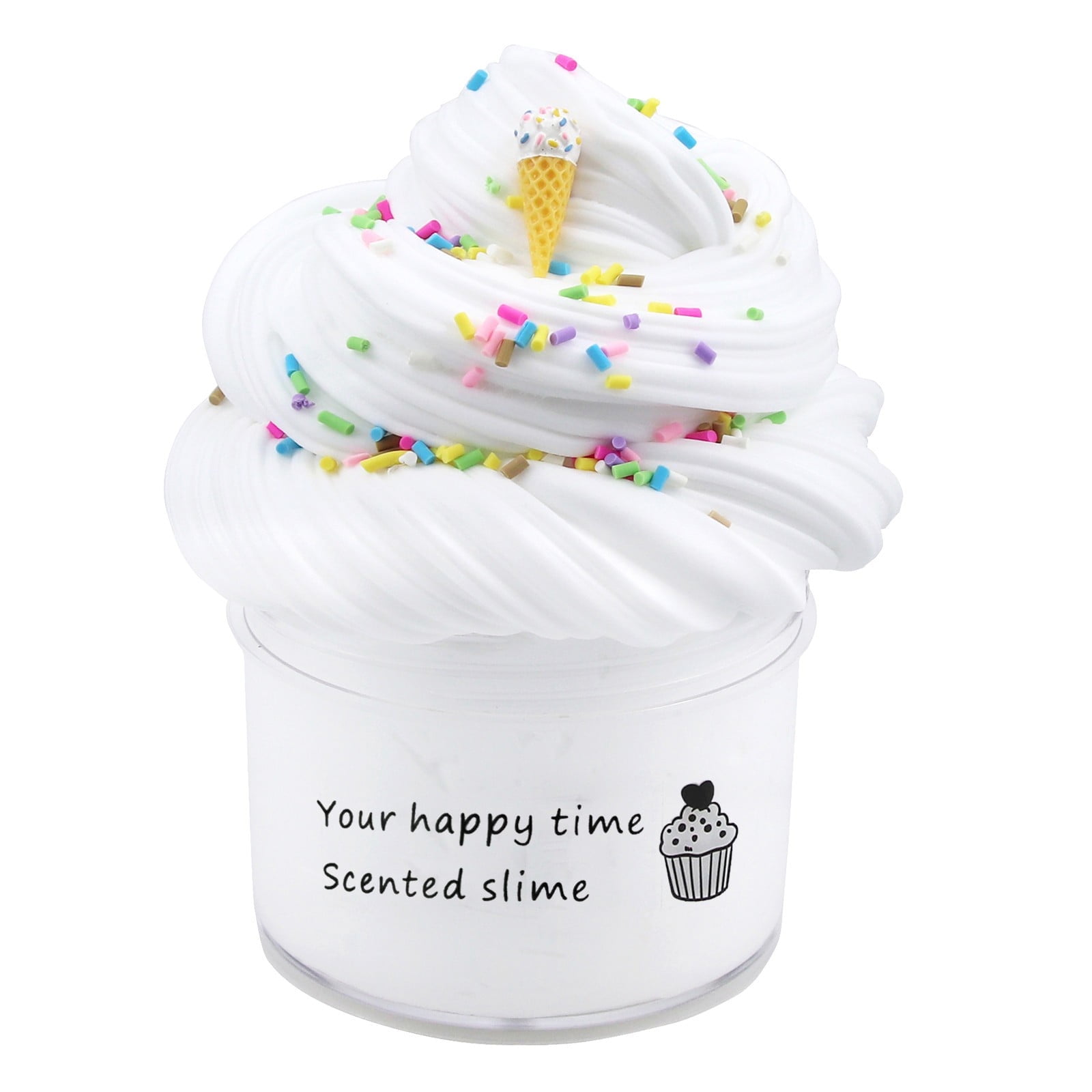 Cloud & Butter Slime Peach Scented for Kids - Fluffy Crunchy Non-Sticky ...