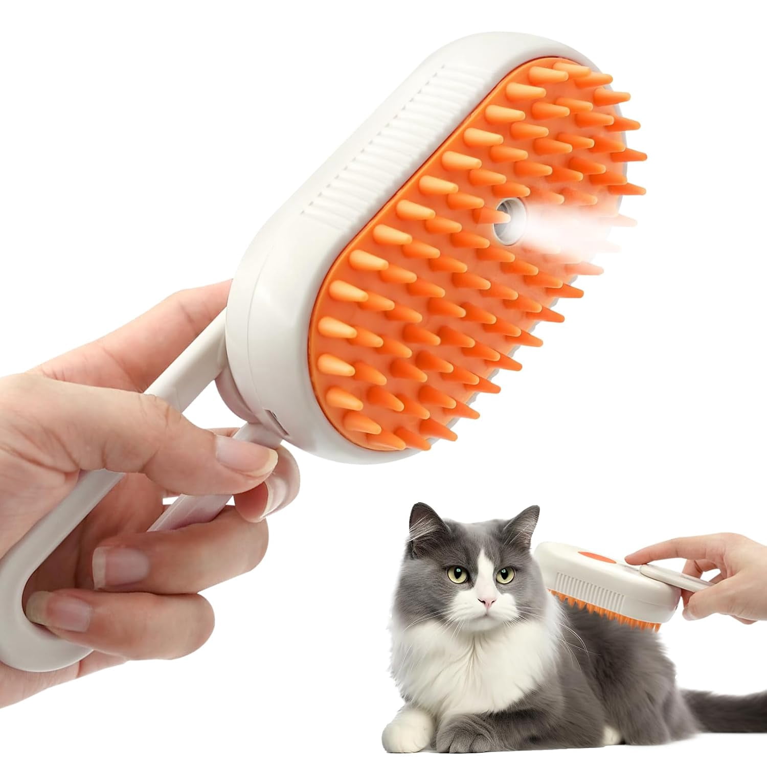 Cloud Care Cat Brush, Cat Steam Brush for Shedding, 4-In-1 Self ...