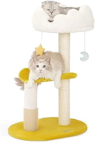 Cloud Cat Tree, 31.5in Multi-Level Indoor Cat Tower with Scratching ...