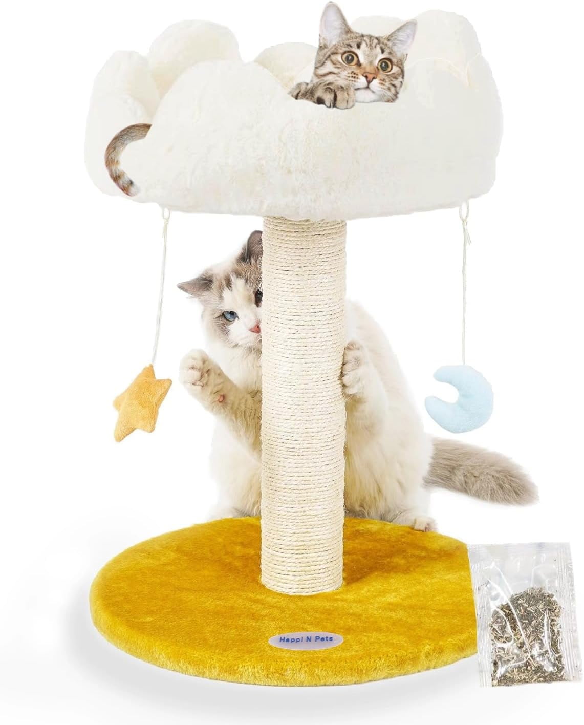 Cloud Cat Tree, Cat Scratching Post with Bed, Small Cat Tree for ...