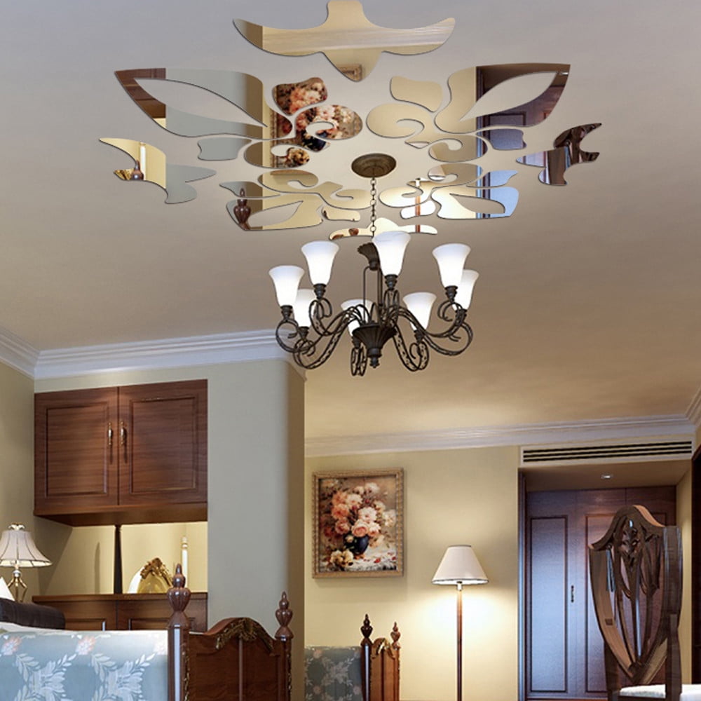 Cloud Ceiling Decor Abstract Acrylic Style Wall Stickers Mirror Ceiling ...