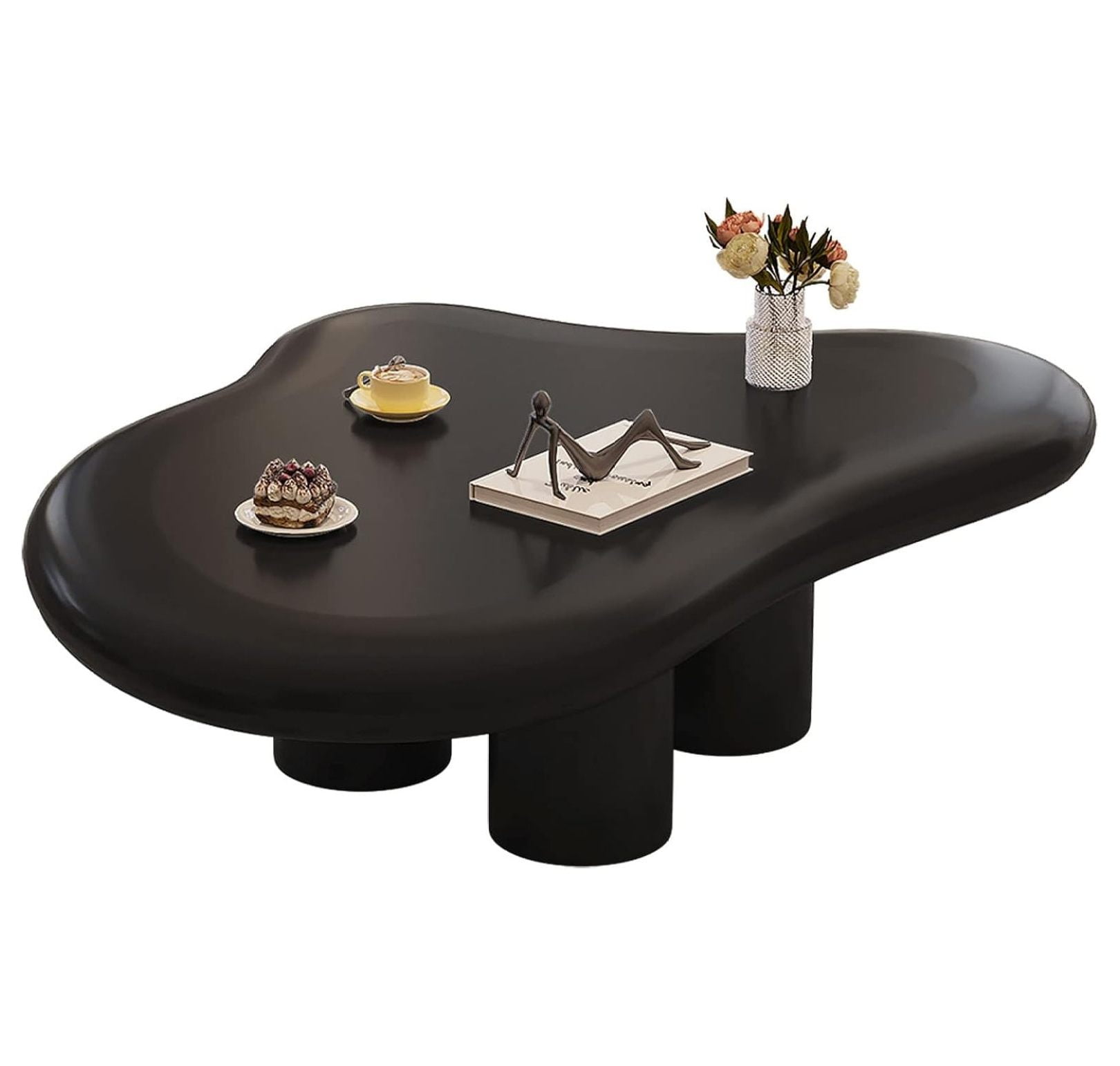 Cloud Coffee Table, Cute End Table, Modern Coffee Table, Black Cartoon ...