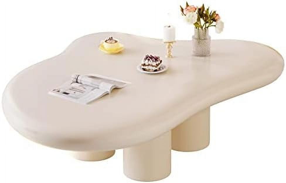 Cloud Coffee Table, Cute White Modern Tea Table, Irregular Indoor End ...