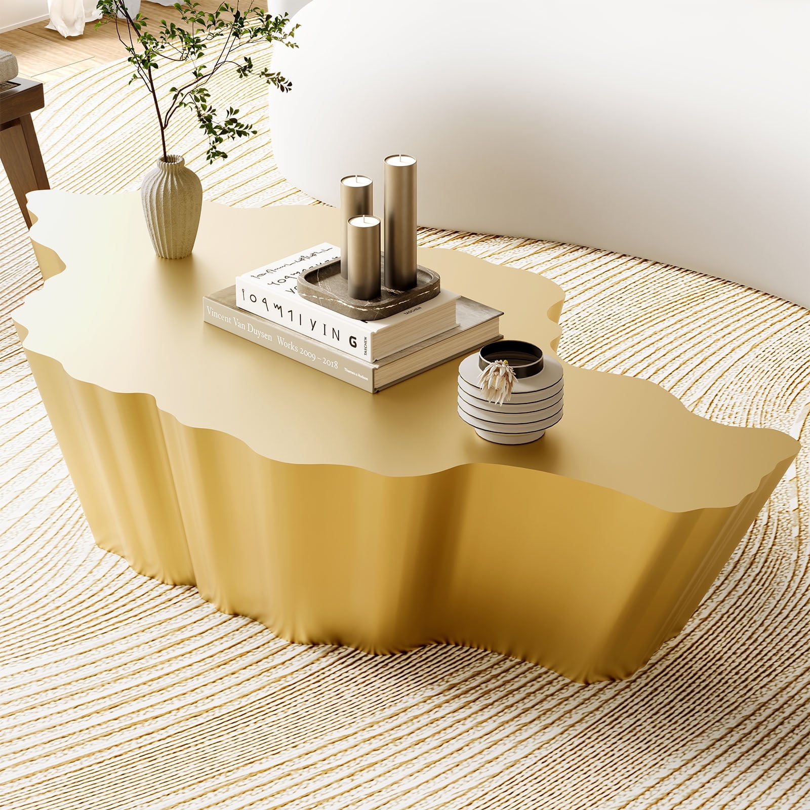 Cloud Coffee Table for Living Room, Modern Table Lightweight Fiberglass ...