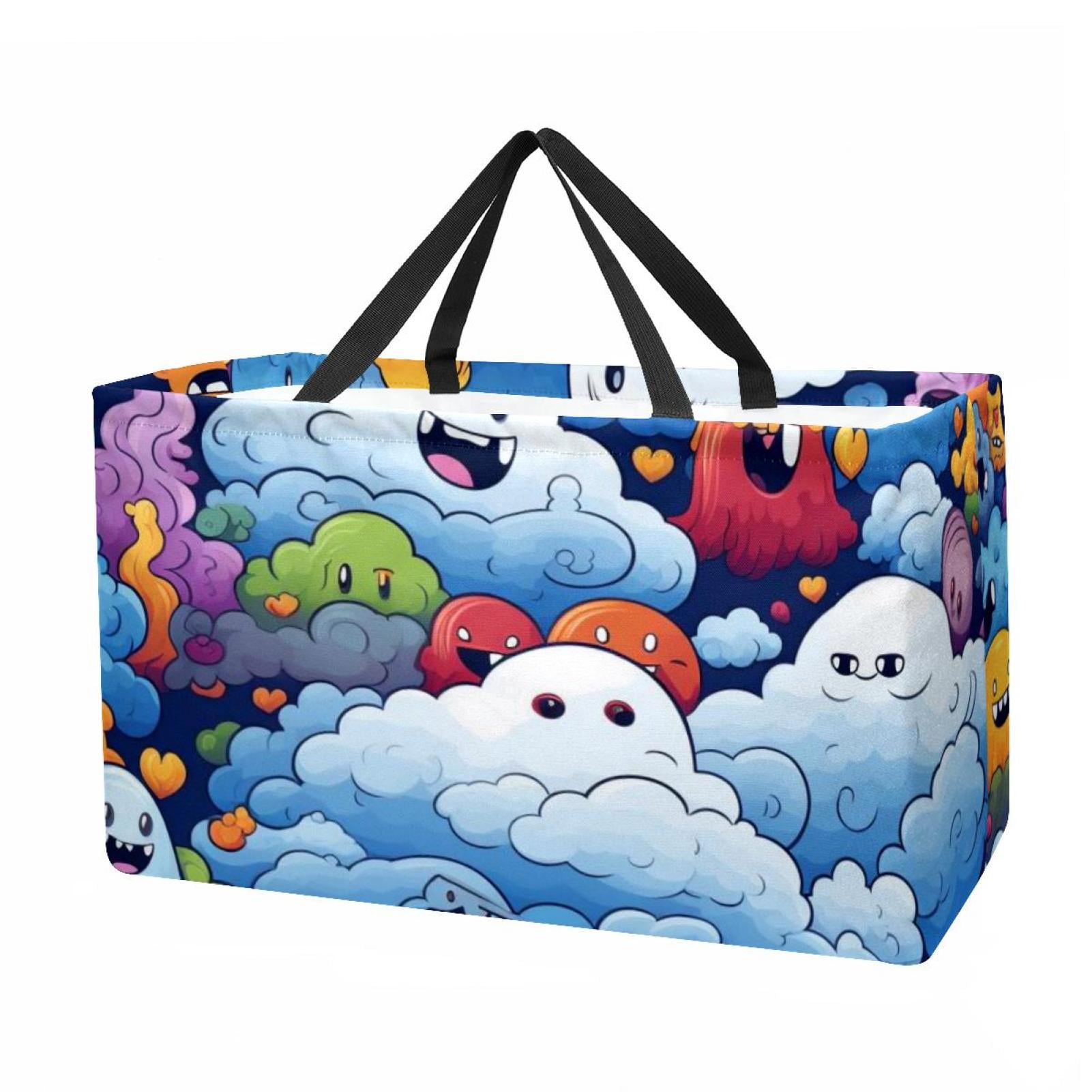 Cloud Collapsible Oxford Cloth Tote Bag: Reusable, Foldable, and Large ...