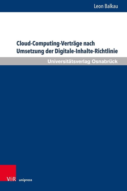 Cloud-Computing-Vertrage Nach Umsetzung Der Digitale-Inhalte-Richtlinie, (Hardcover) - Walmart.com