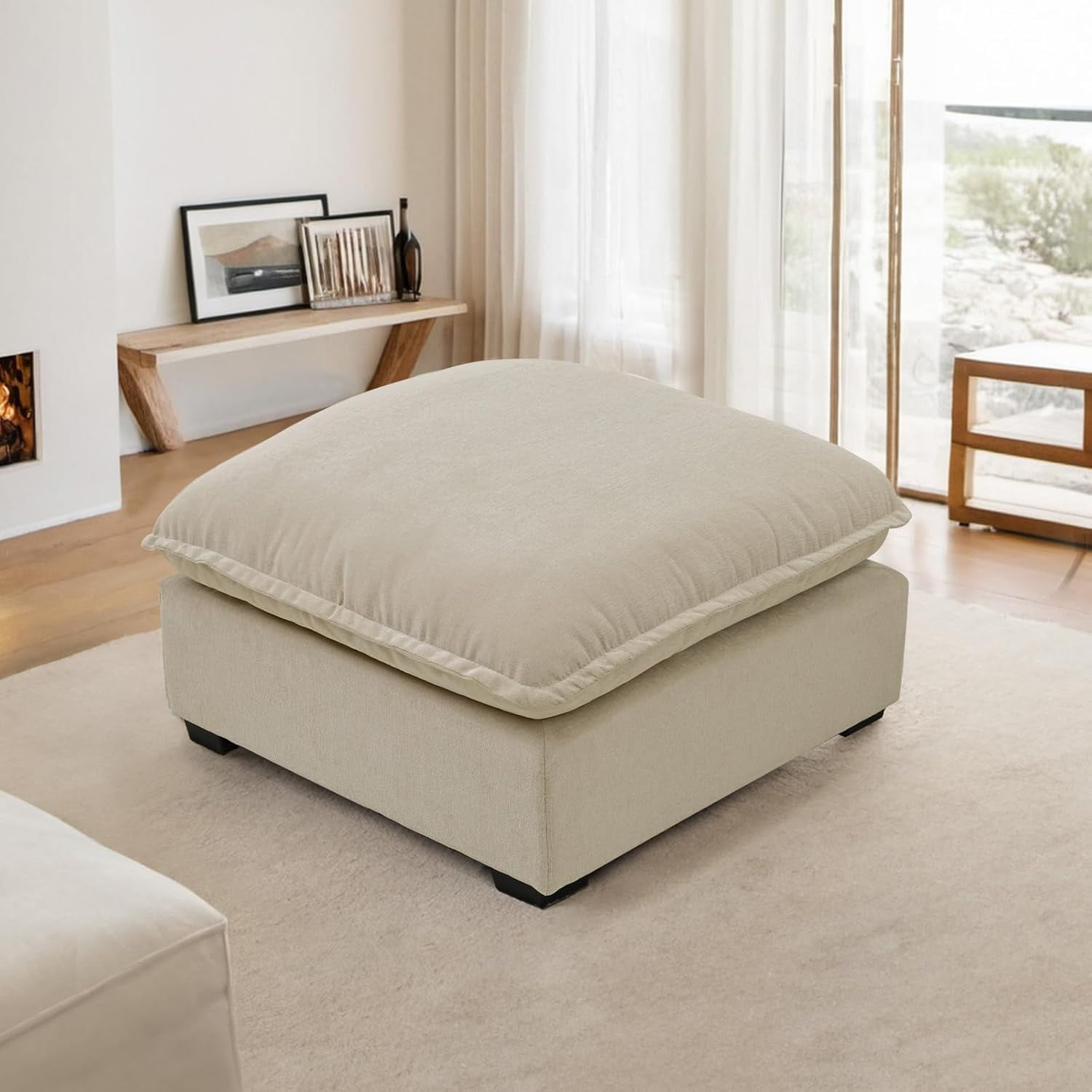 Cloud Couch Ottoman Moveable Beige Modular Sectional Sofa - Walmart.com