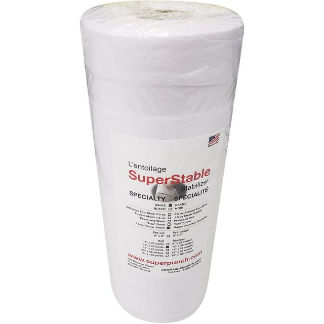 Cloud Cover Stitch White 12 Inch x 25 Yard Roll. "Over The Back ...