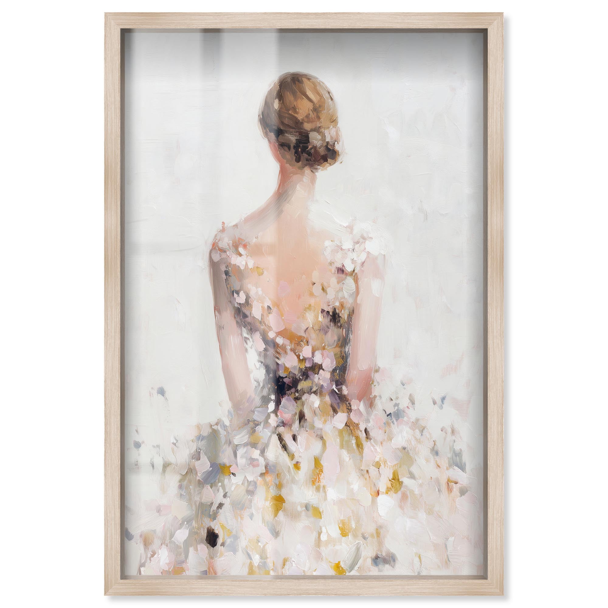 Cloud Dress IV Shadowbox Print Fashion Wall Art by Art Remedy, Blonde ...