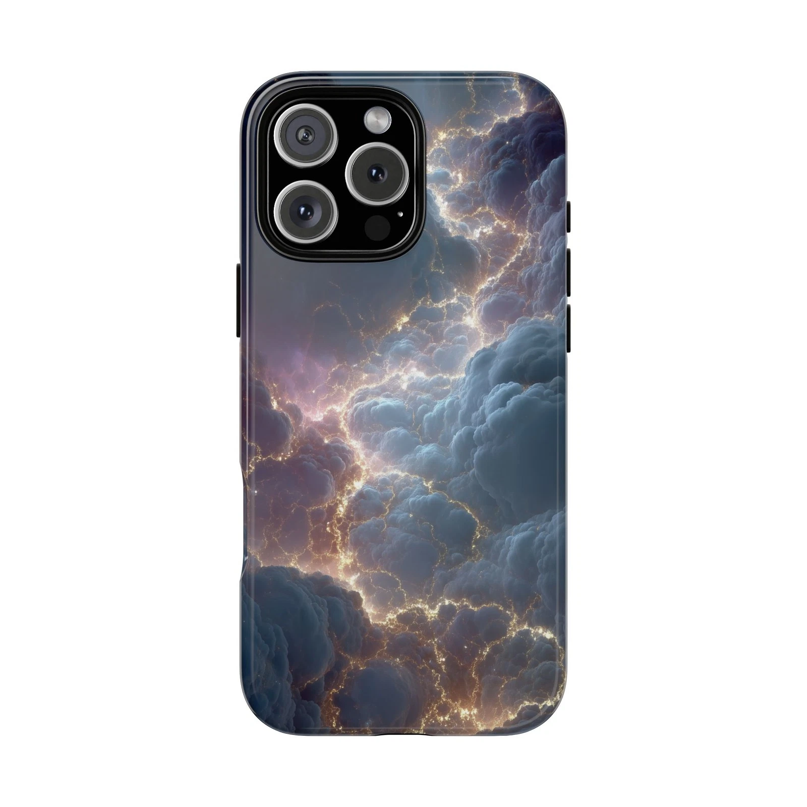 Cloud Explosion Lightning Echo Storm Case for iPhone 17 to 11 Pro Max ...
