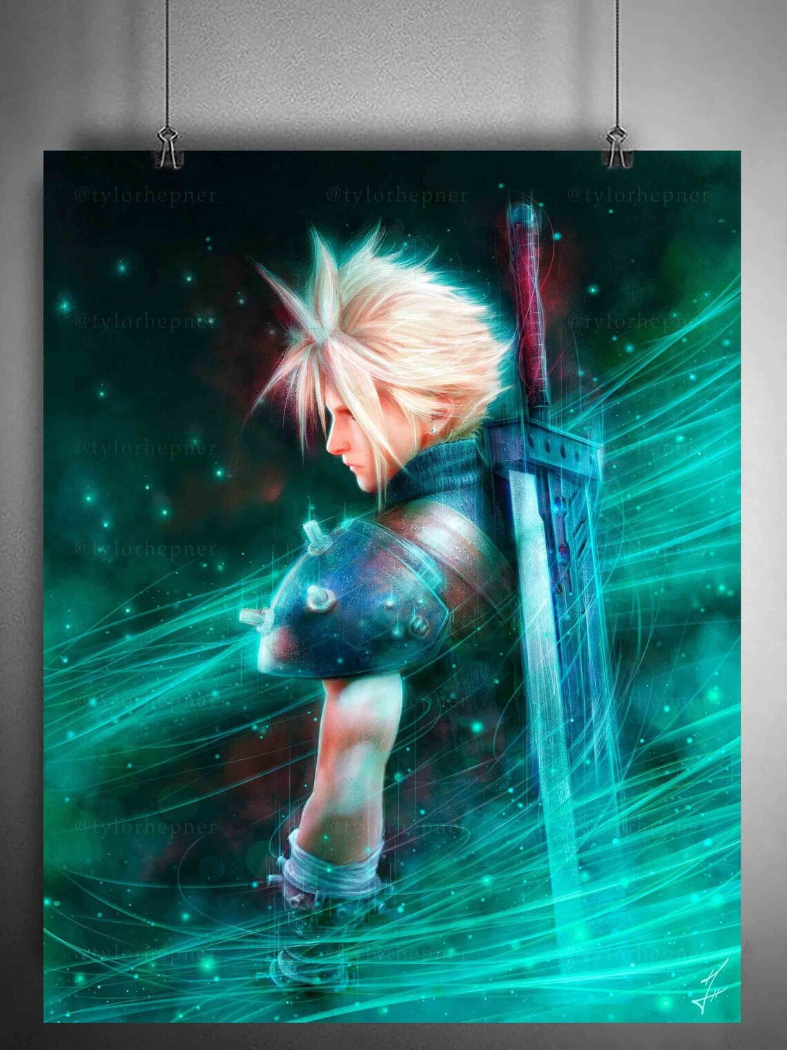 Cloud Final Fantasy Vii Remake Fine Art Print, Unframed Paper Poster ...