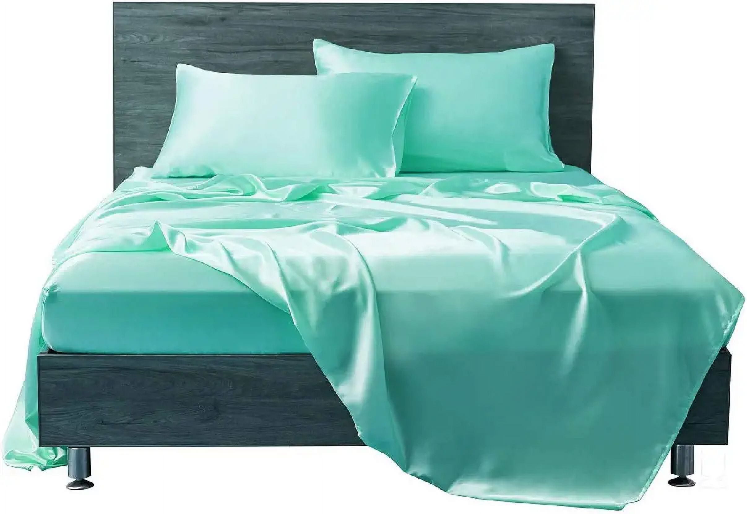 Cloud Fino 4 Pc Silk Satin Sheets Set|Silk Satin Fitted Sheet|Silk ...