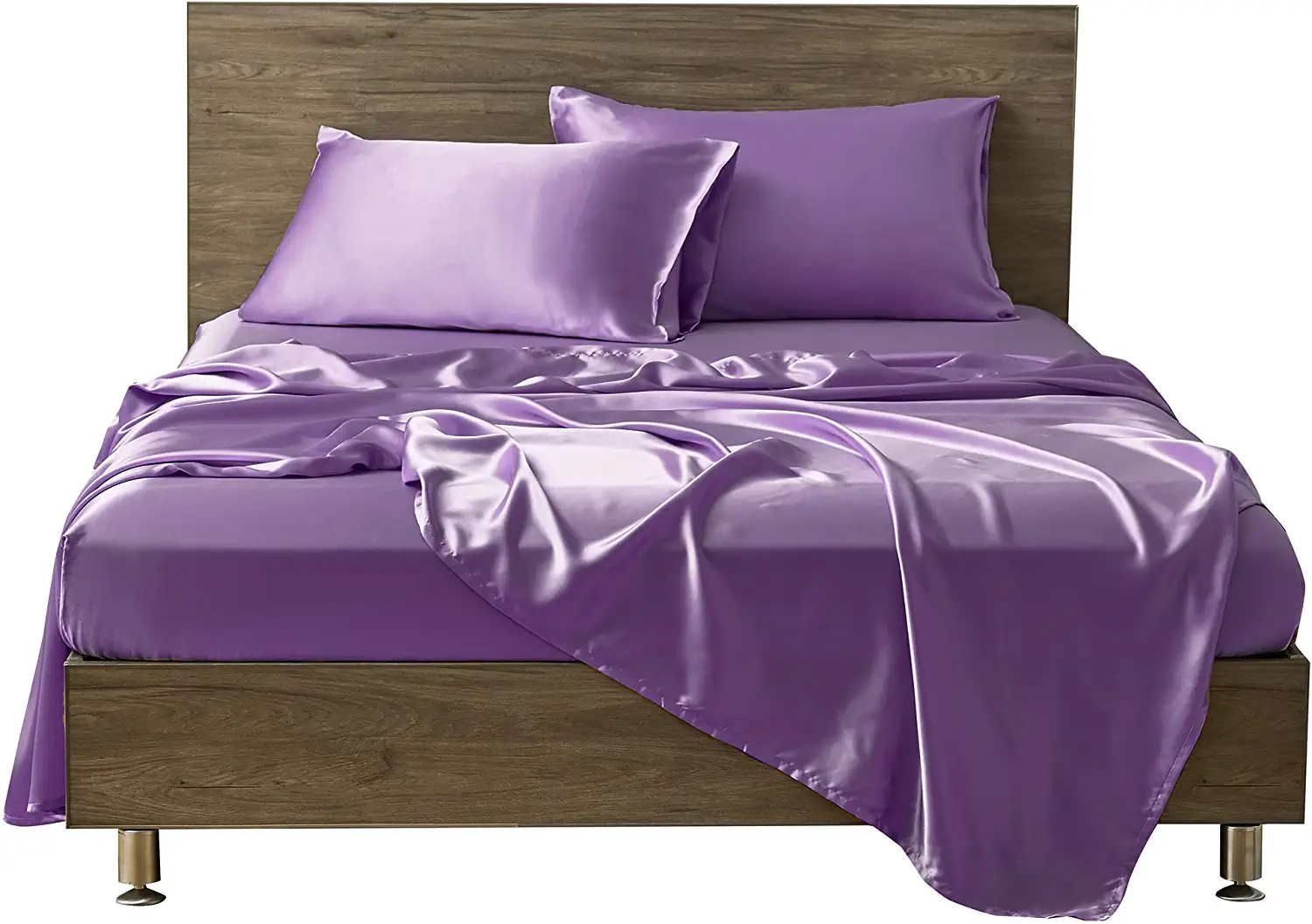 Cloud Fino 4 Pc Silk Satin Sheets Set|Silk Satin Fitted Sheet|Silk ...