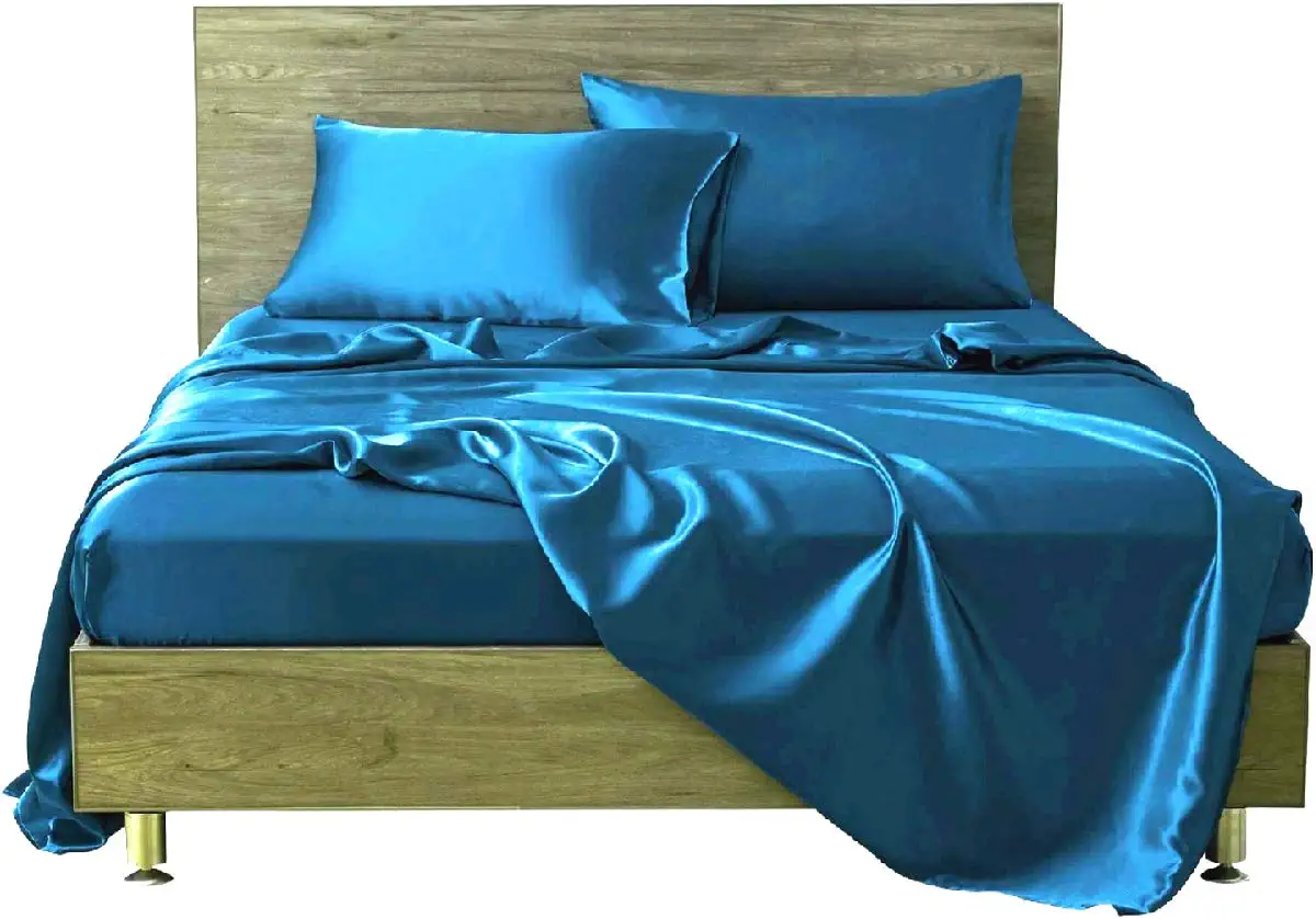 Cloud Fino 4 Pc Silk Satin Sheets Set|Silk Satin Fitted Sheet|Silk ...