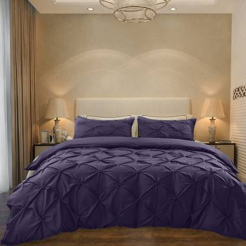 Cloud Fino Luxurious Pinch Pleated Duvet Cover Set 100% Egyption Cotton ...