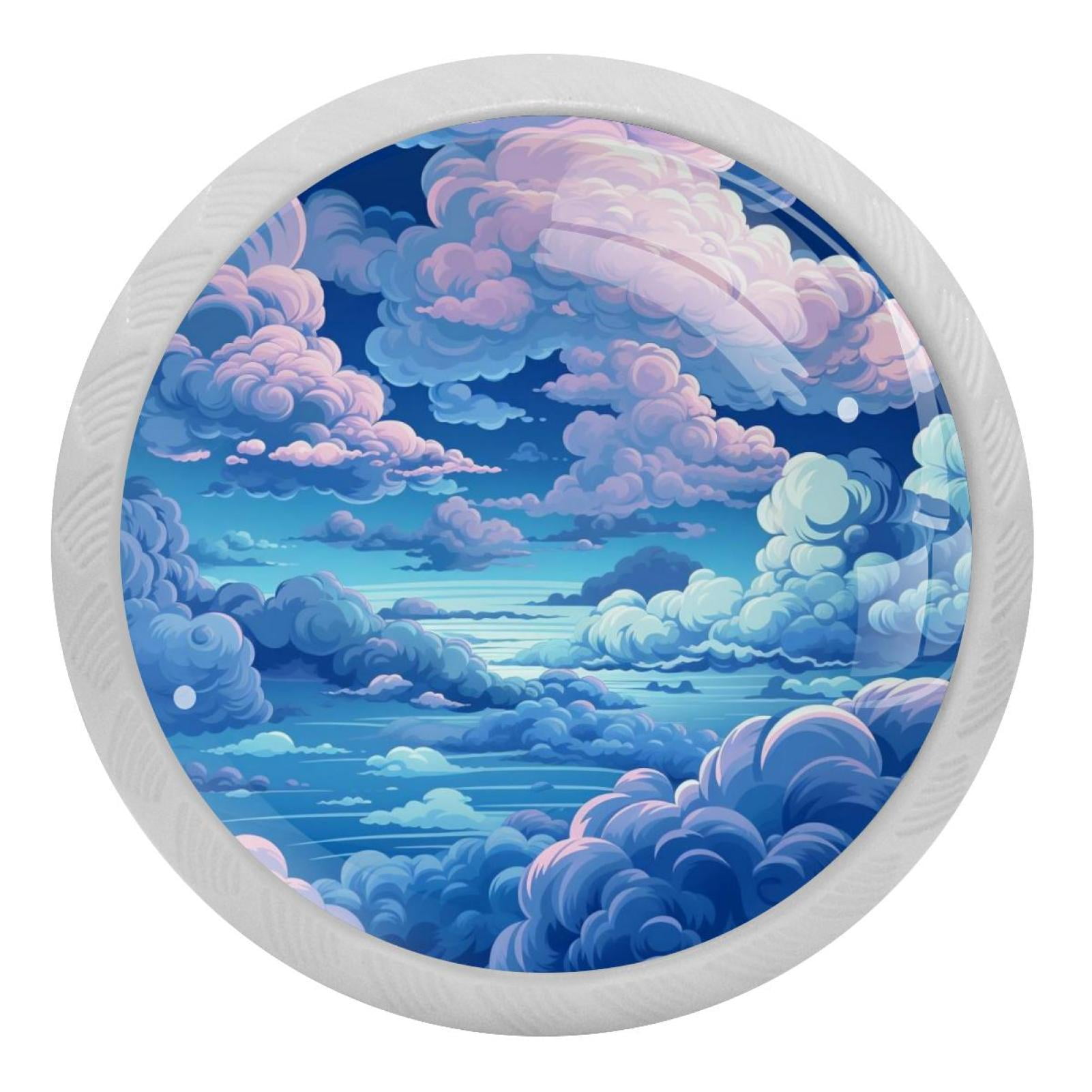 Cloud Fluorescent Drawer Pulls: Round 4-Pack - Glow-in-the-Dark Knobs ...