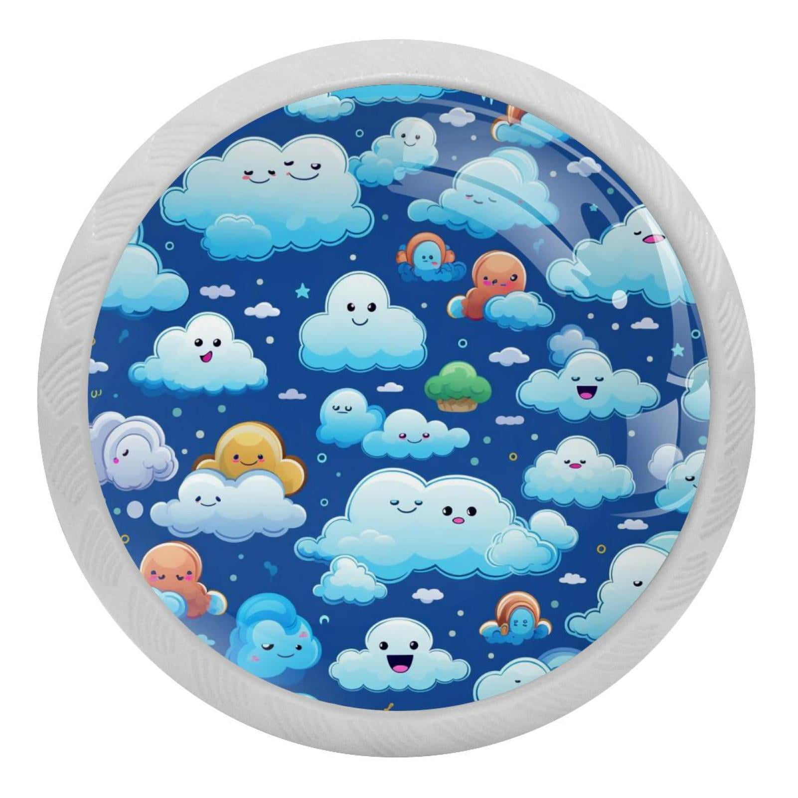 Cloud Fluorescent Drawer Pulls: Round 4-Pack - Glow-in-the-Dark Knobs ...