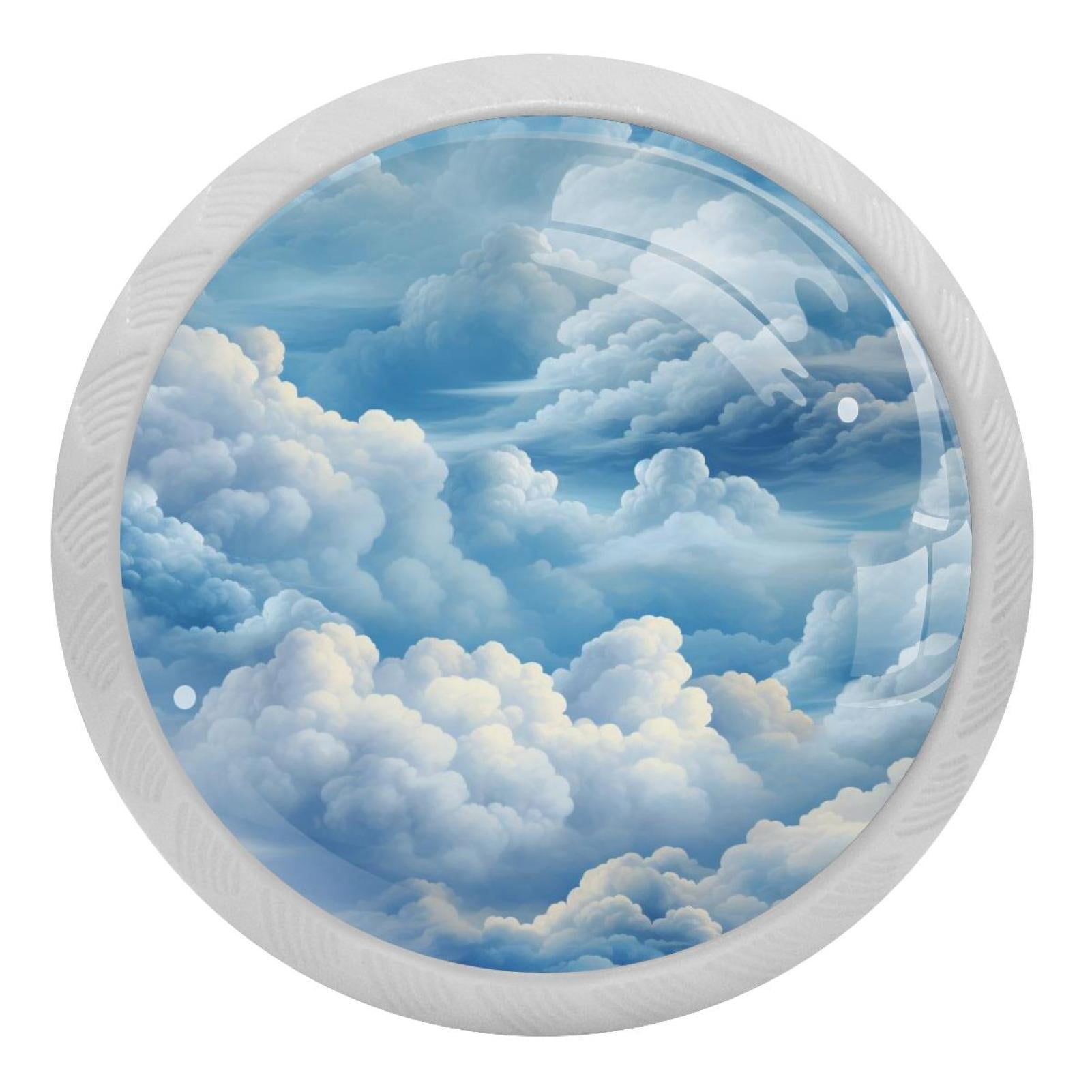 Cloud Fluorescent Drawer Pulls with Screws: Round Knobs, 4-Pack, Glow ...