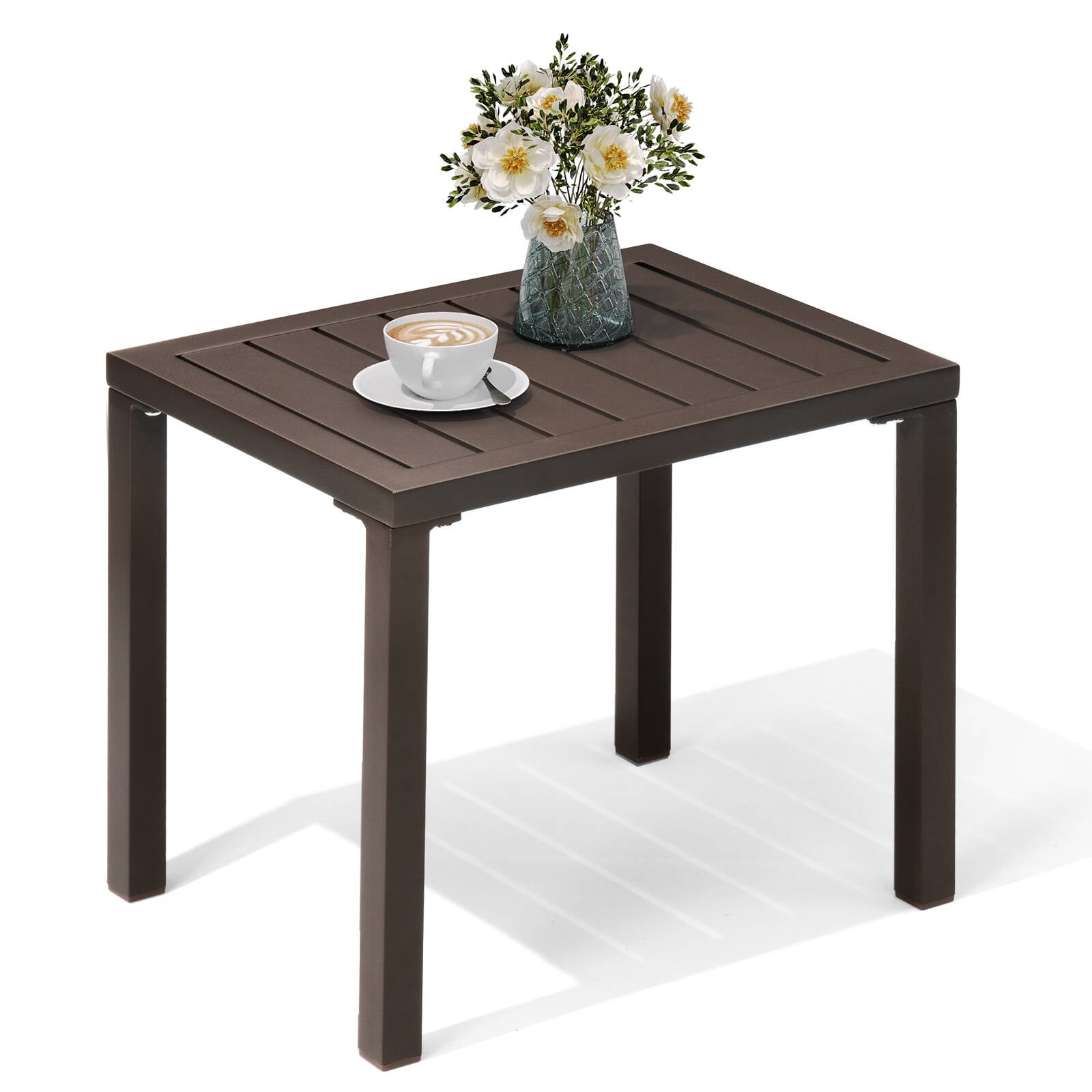 Cloud Fly Aluminum Outdoor Side Table 18" All-weather Small Outdoor ...