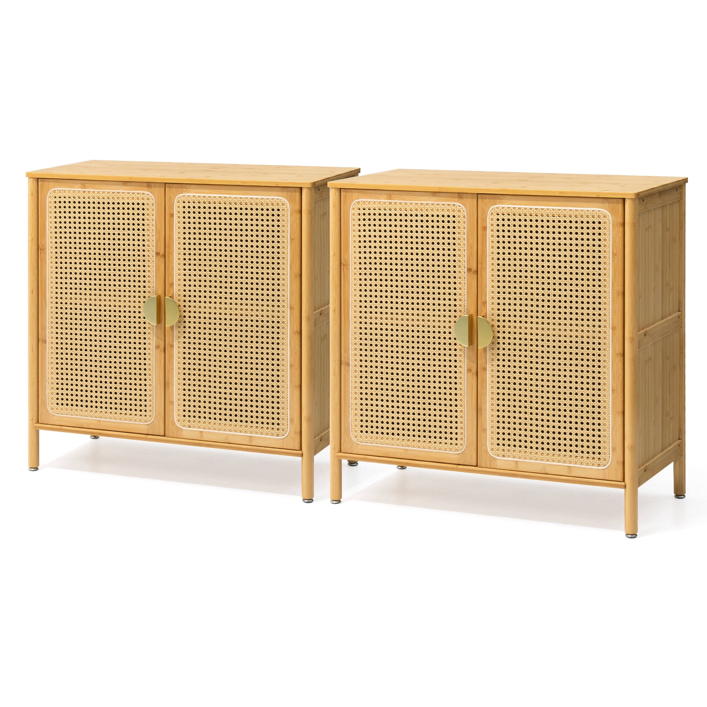 Cloud Fly Bamboo Sideboard Buffet Cabinet with Storage 31.5" Rattan ...