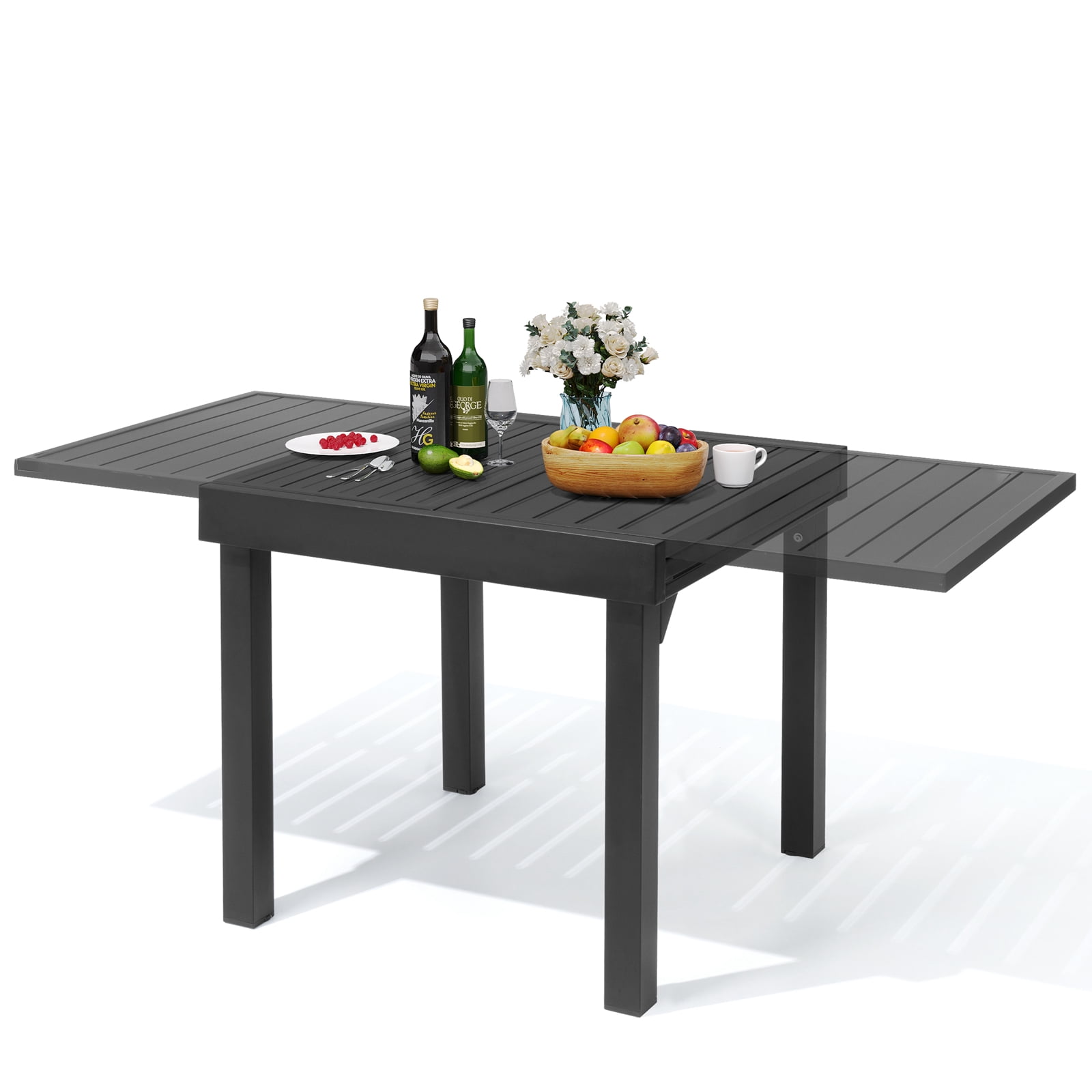 Cloud Fly Extendable Dining Table Aluminum 31.5"-63" Expandable Outdoor ...