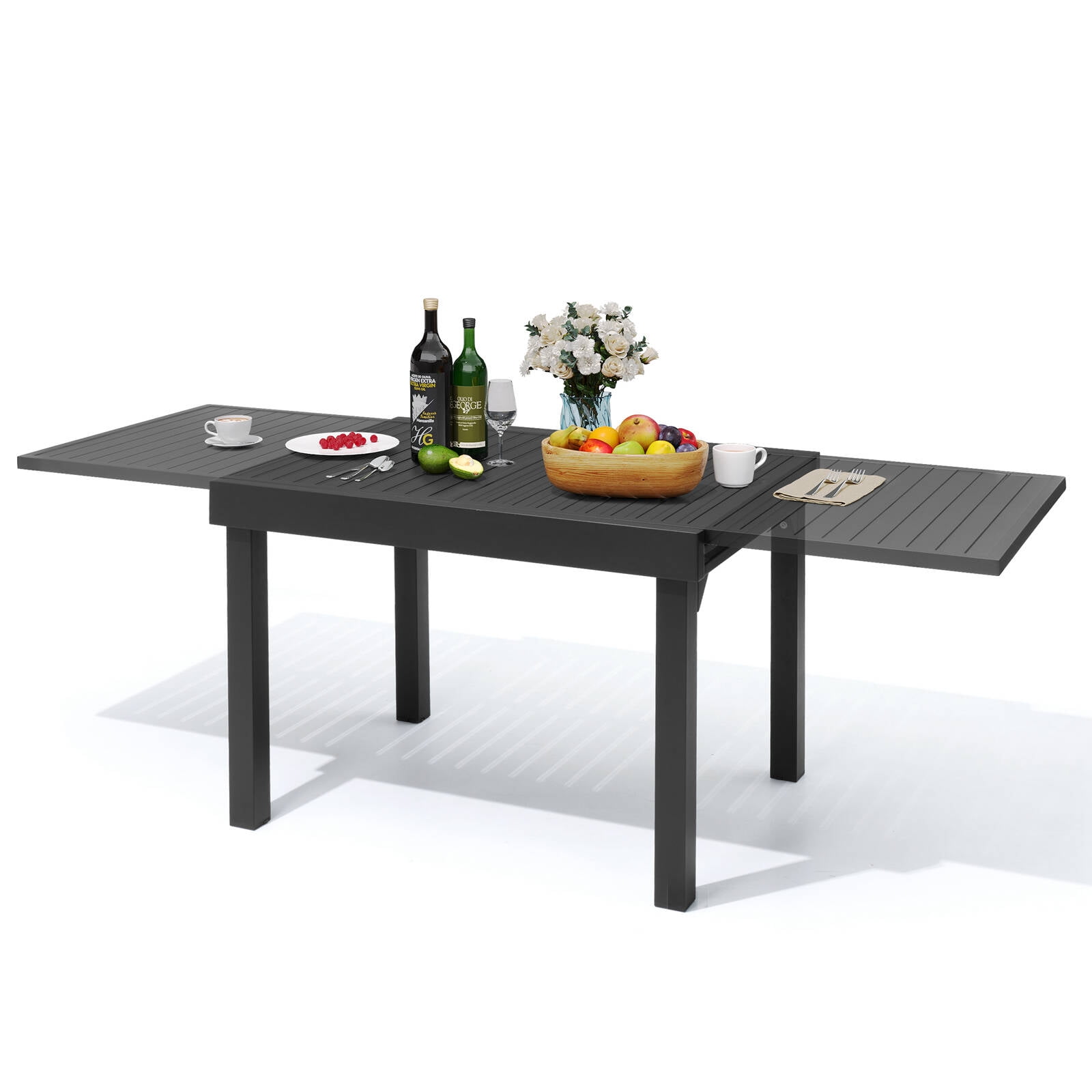 Cloud Fly Extendable Dining Table Aluminum 42"-83" Expandable Outdoor ...