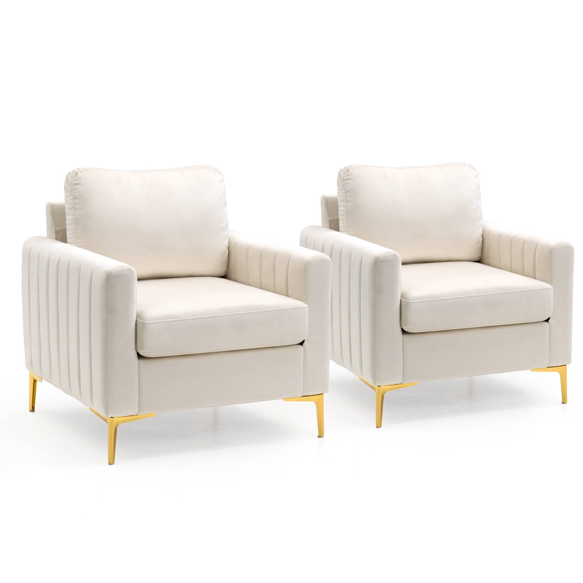 Cloud Fly Mid Century Accent Chairs Set of 2 Modern Velvet Living Room ...