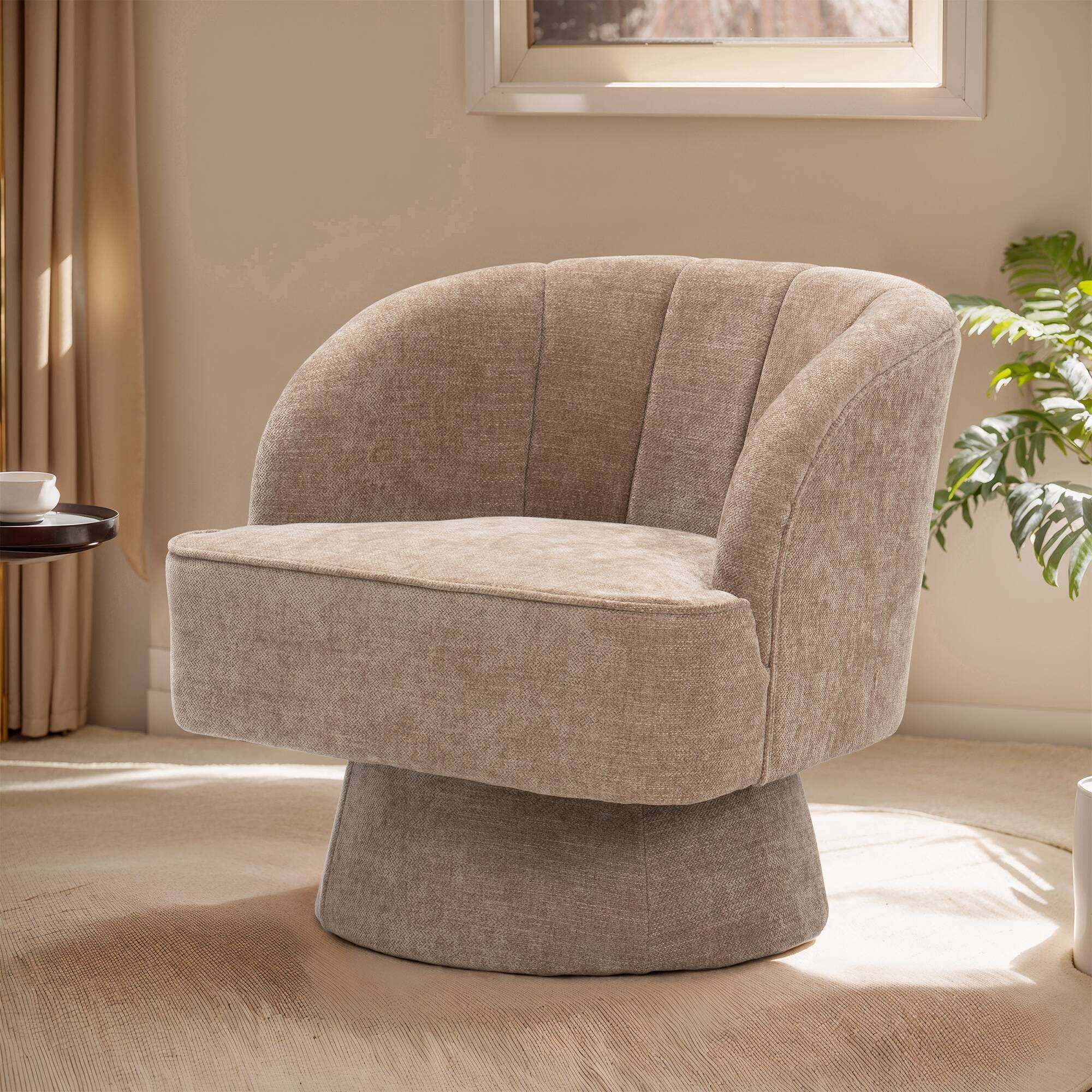 Cloud Fly Modern 360 Degree Swivel Barrel Chair Round Swivel Accent ...