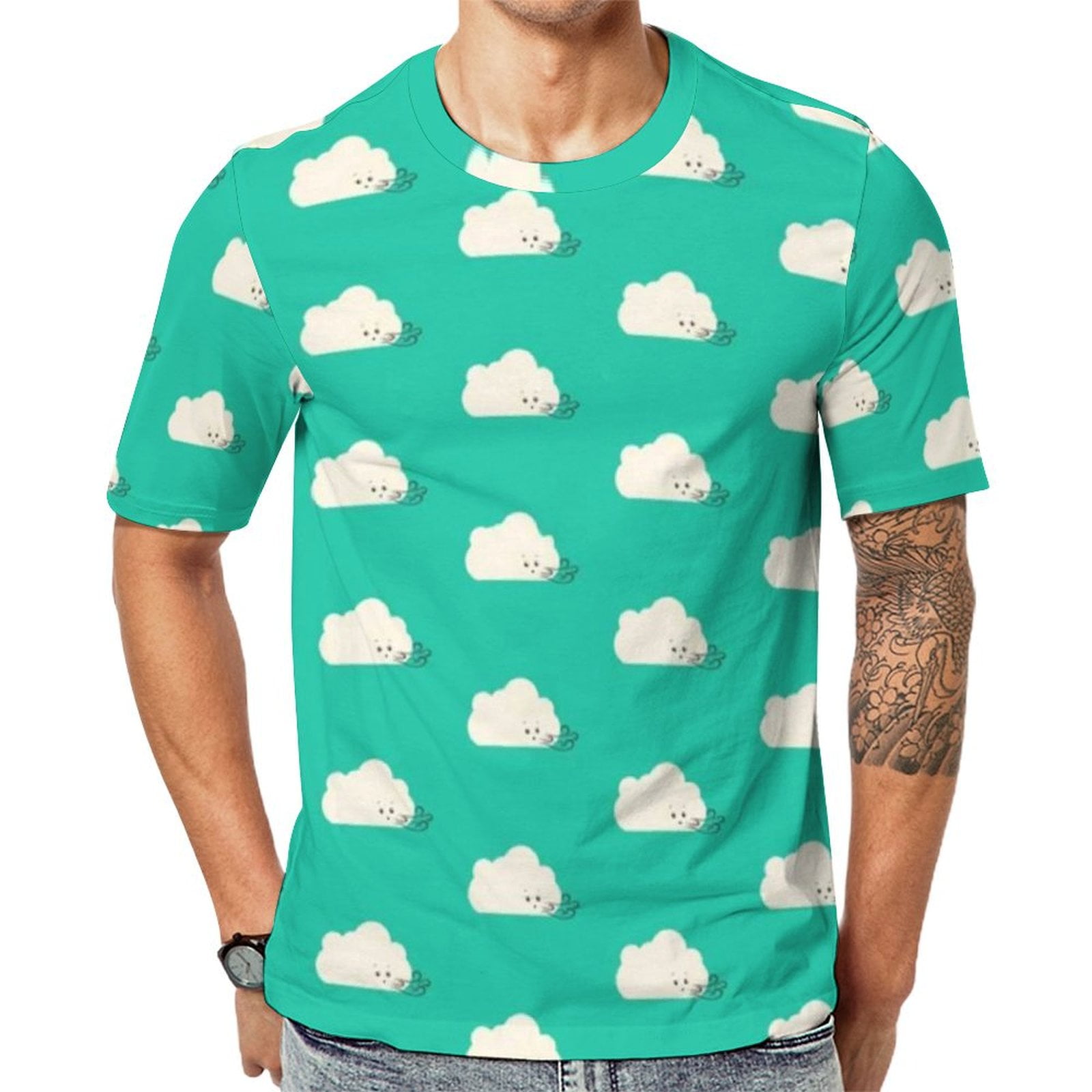 Cloud Galaxy TShirt For Men Flaming Star Nebula Design O Neck T Shirts Summer Hippie Clothes ...