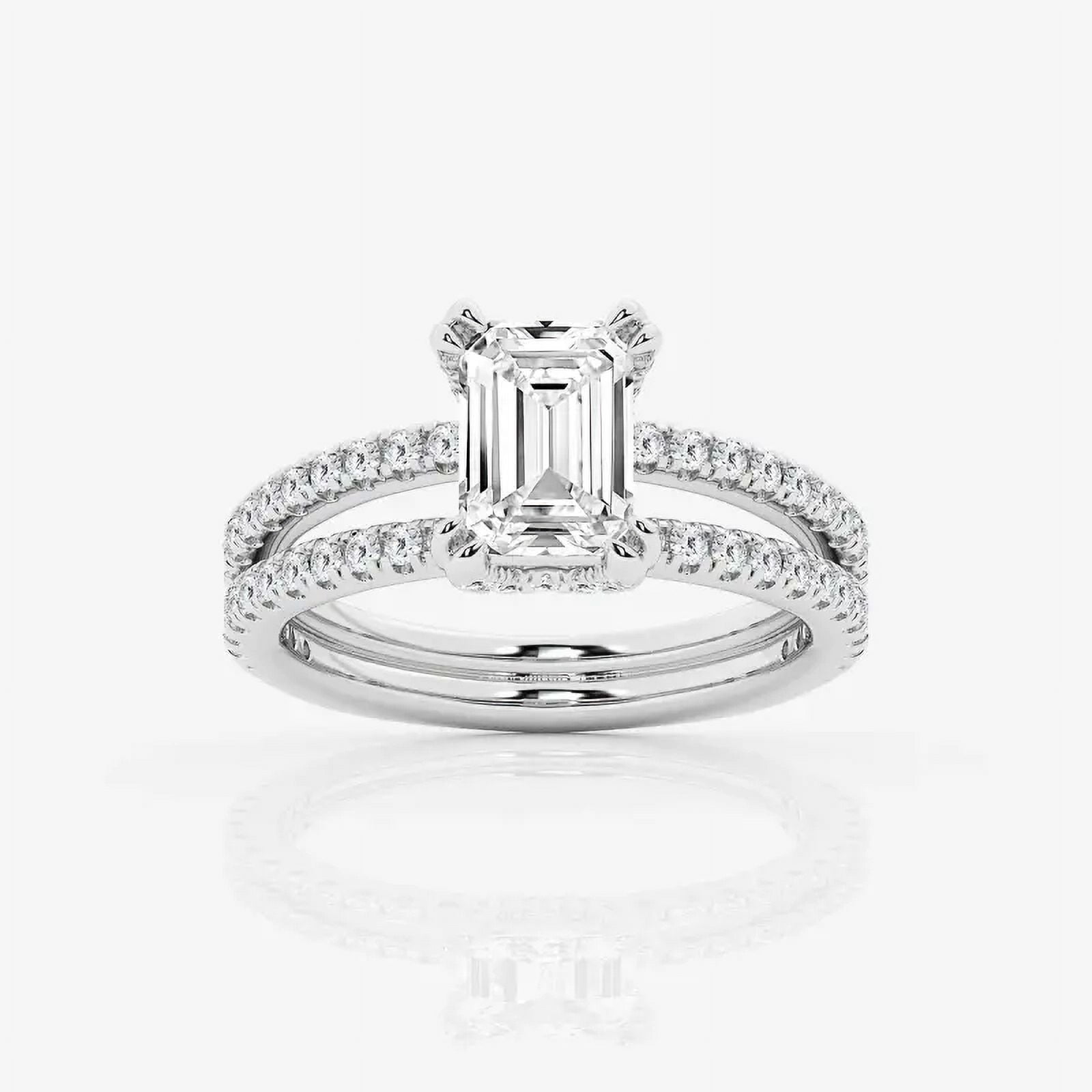 Cloud Jewel 1.6 Ct Emerald Cut Lab Created Simulated Diamond Ring ...