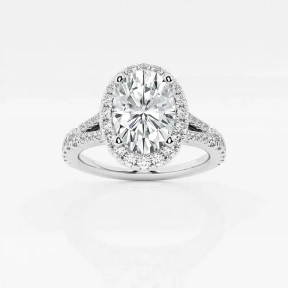 Cloud Jewel 2.1 Ct Halo Engagement Ring for Women - Lab Created Radiant ...