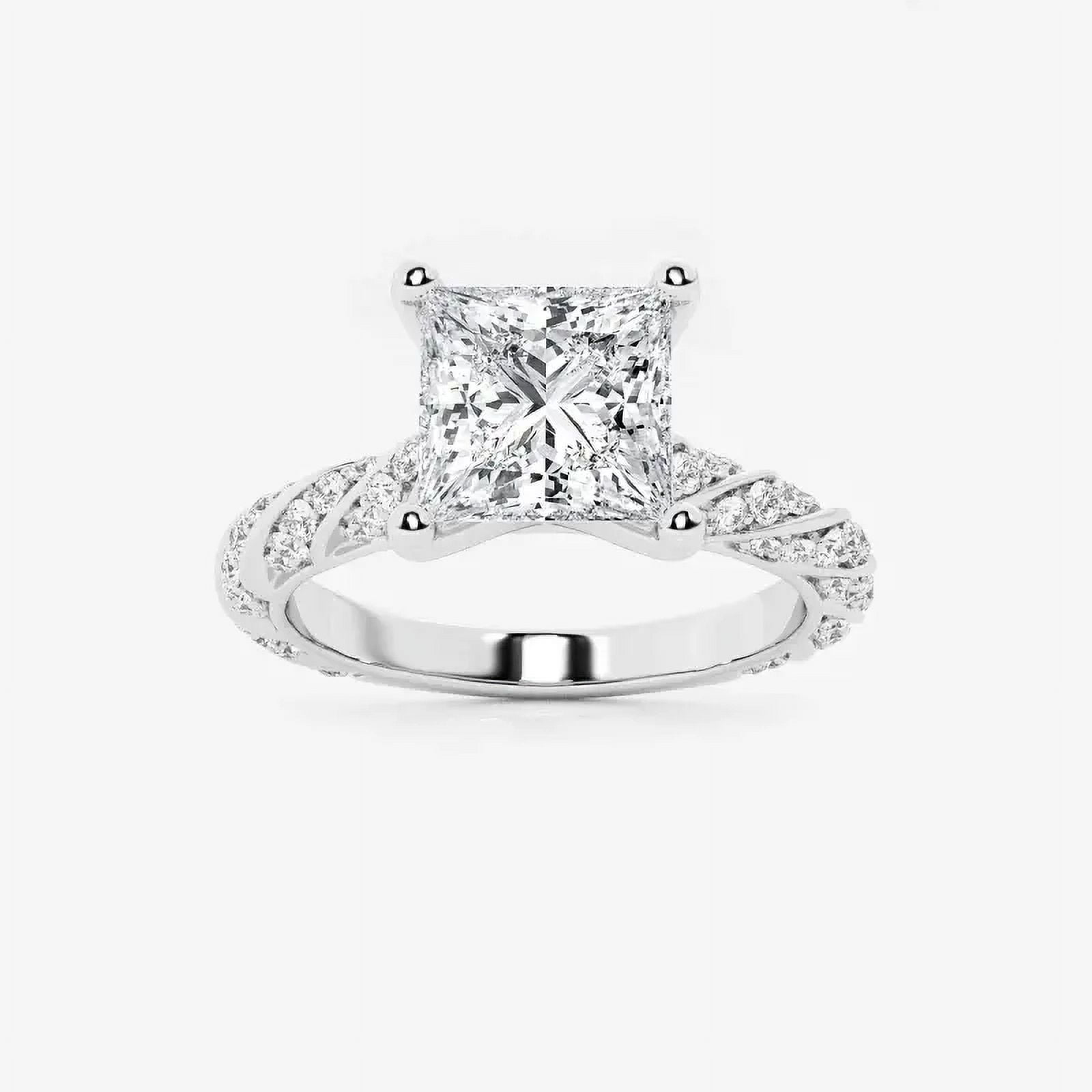 Cloud Jewel 1.8 Ct Princess Cut Lab-Created Diamond Wedding Ring - 14K ...