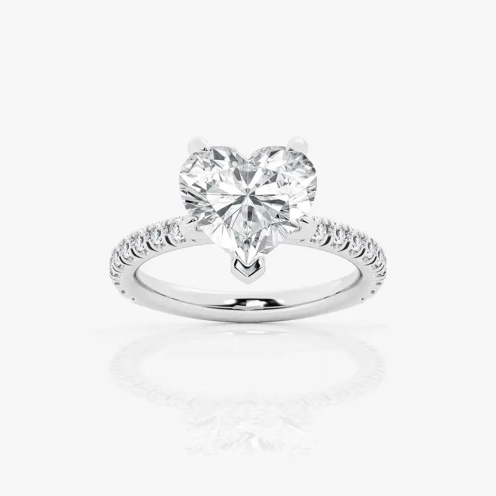 Cloud Jewel 1.8Ct Heart Cut Engagement Ring for Women - Lab Created ...