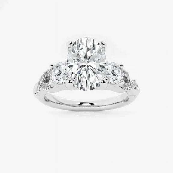 Dash Jewel 1.8 Ct Asscher Cut Diamond Ring Gift - 14K White Gold Over ...
