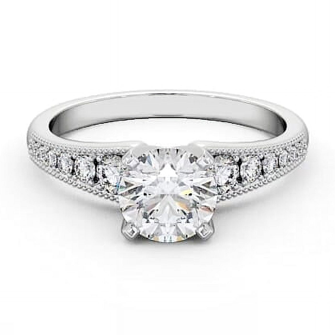 Cloud Jewel 1.9 Ct Round Cut Simulated Diamond Engagement Rings - 14K ...