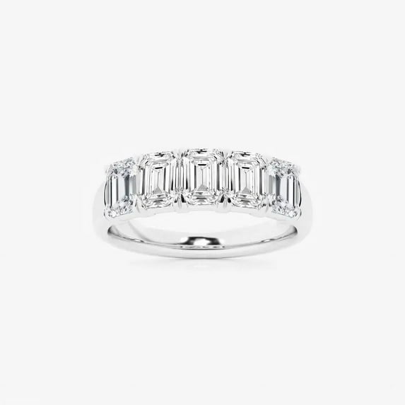 Cloud Jewel 14K White Gold Over Band for Gift - Forever Diamond Band ...