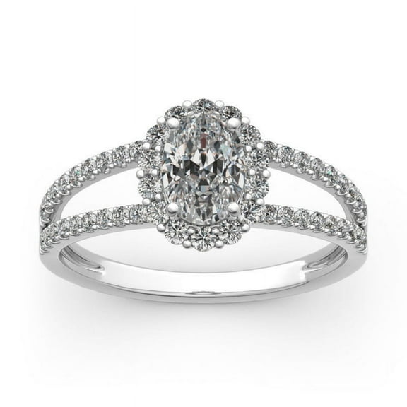 Cloud Jewel 2.1 Ct Halo Engagement Ring for Women - Lab Created Radiant ...