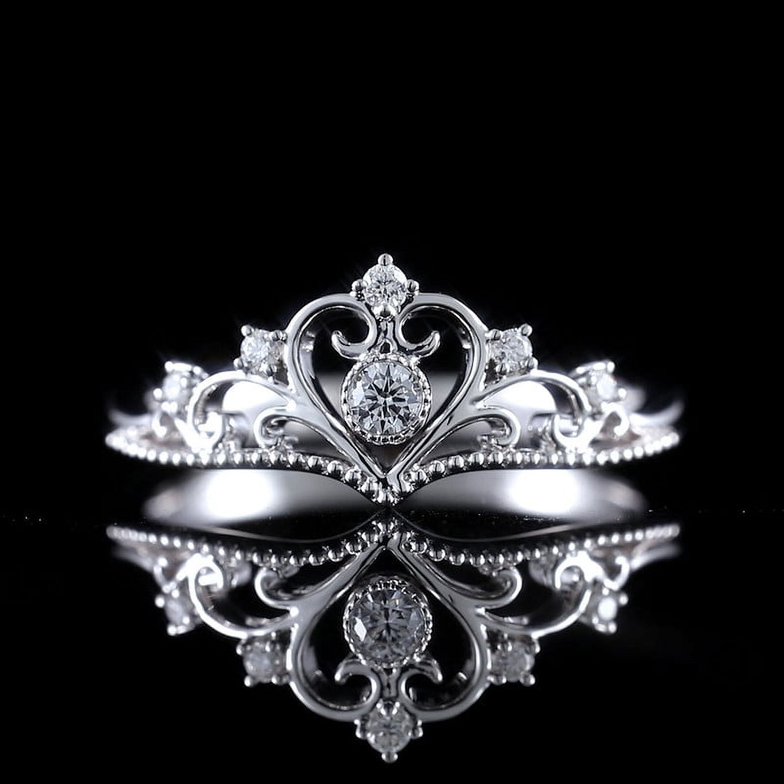 Cloud Jewel 14K White Gold Plated 1 Ct Round Cut Diamond Wedding Ring ...
